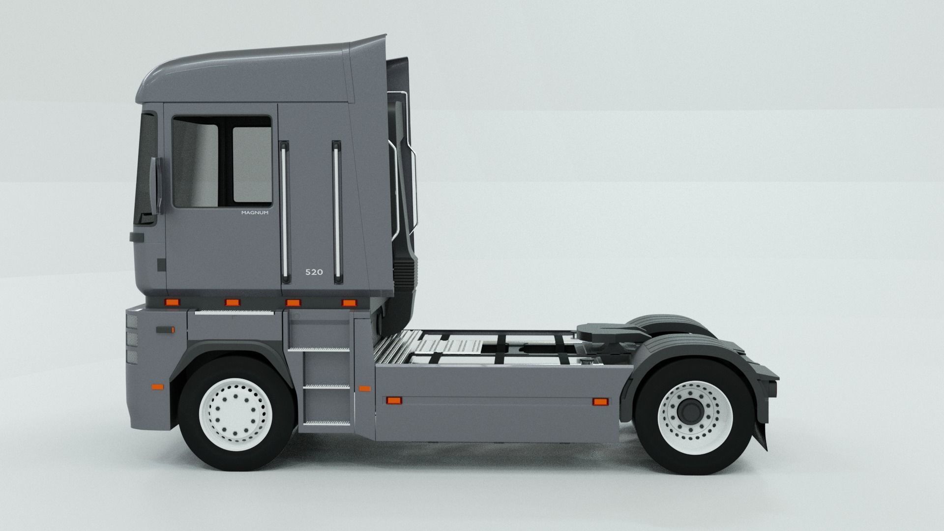 TRUCK Renault MAGNUM 520 Grain-trailer READY FOR SUBDIV 3D model | CGTrader