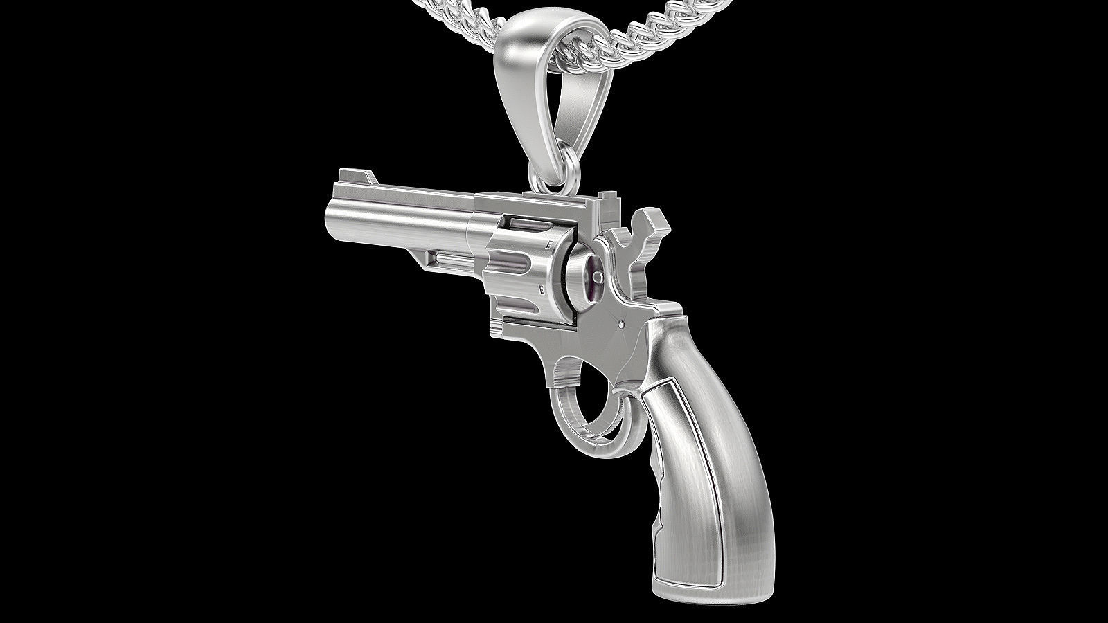 Gun Revolver pendant silver gold jewelry 3D printable model 3D model 3D ...