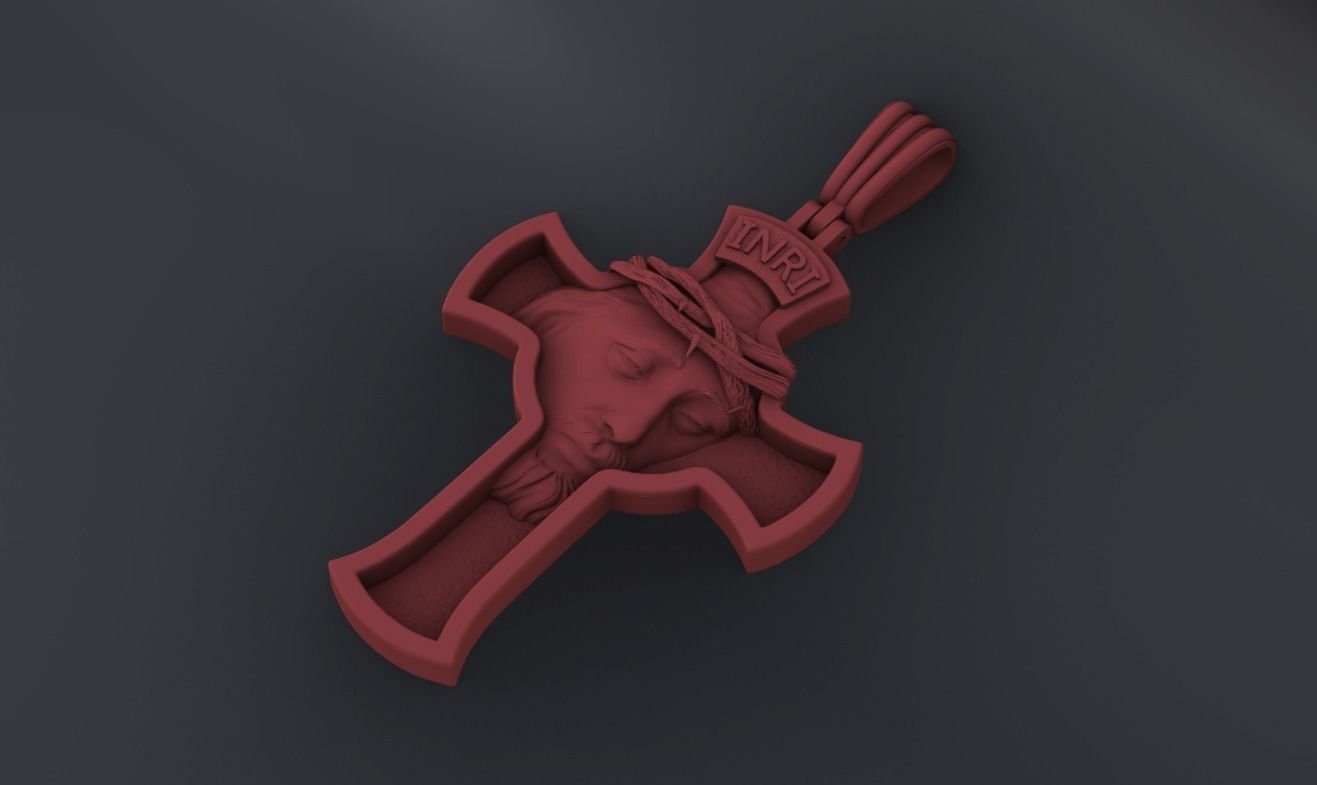 Cross with the image of Jesus cnc model or 3D model 3D printable | CGTrader