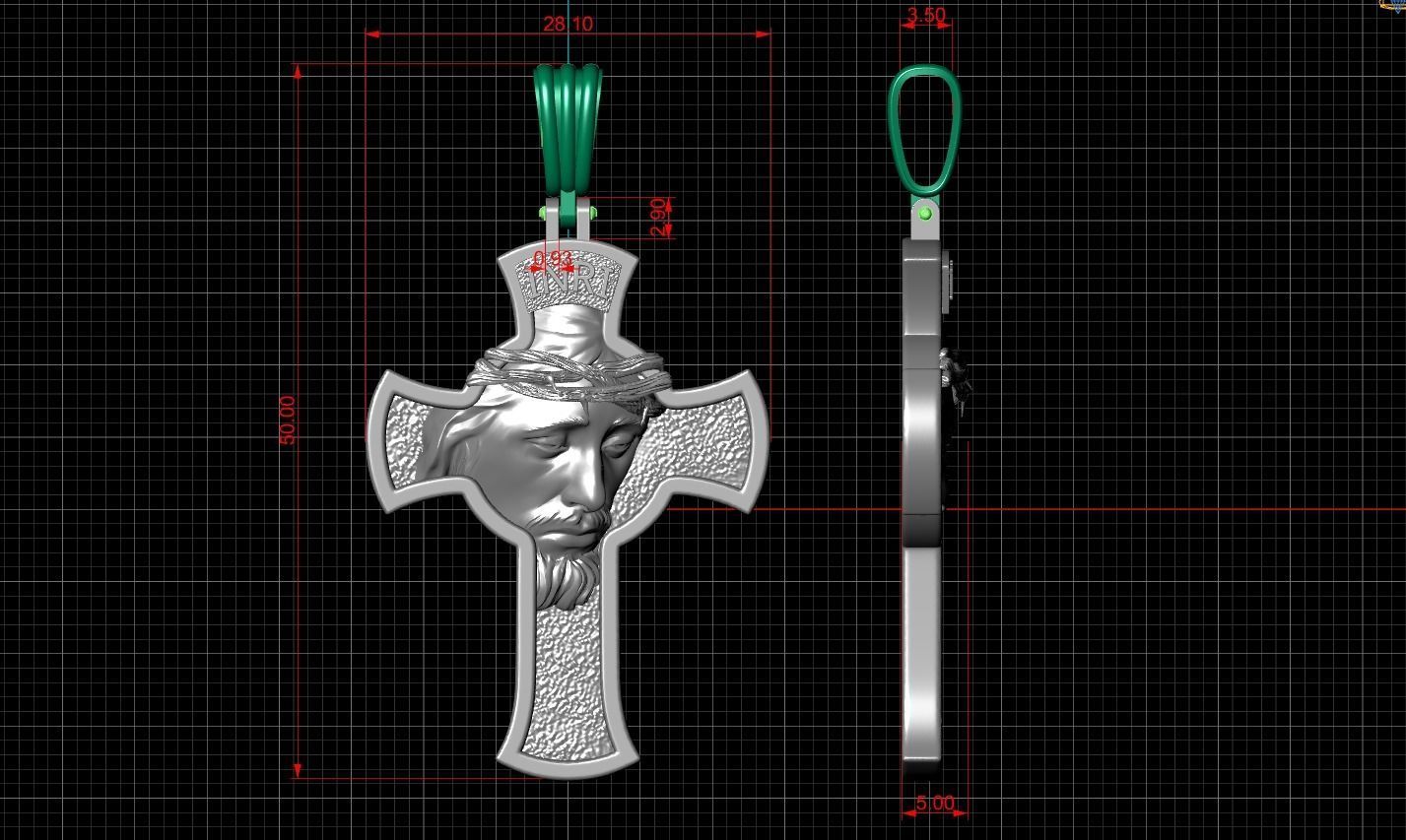 Cross with the image of Jesus cnc model or 3D model 3D printable | CGTrader