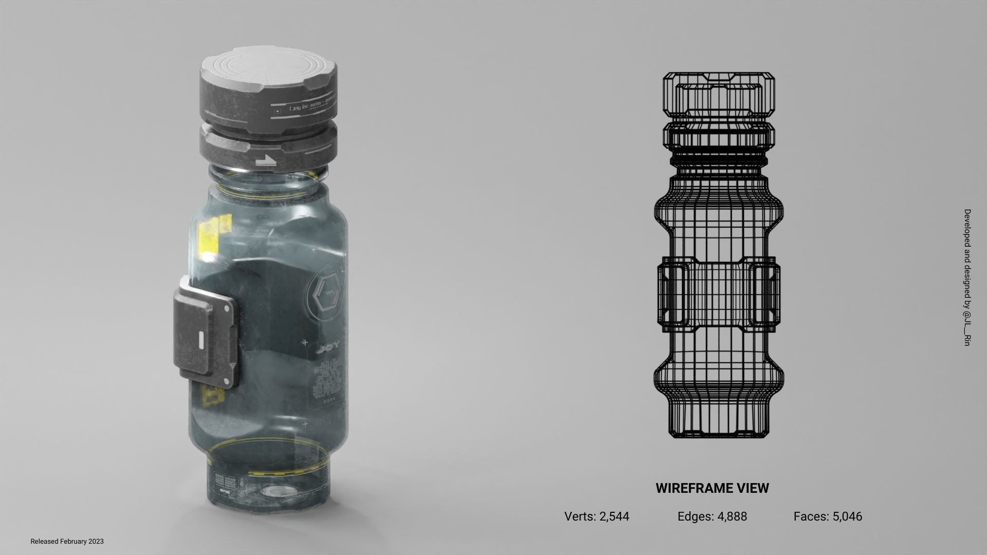 Cyberpunk Bottles 1 3D model | CGTrader