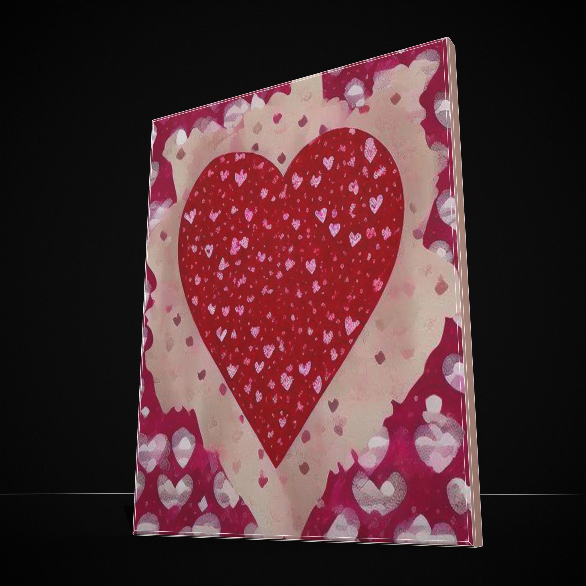 3D model Delicate Hearts Painting VR / AR / low-poly | CGTrader