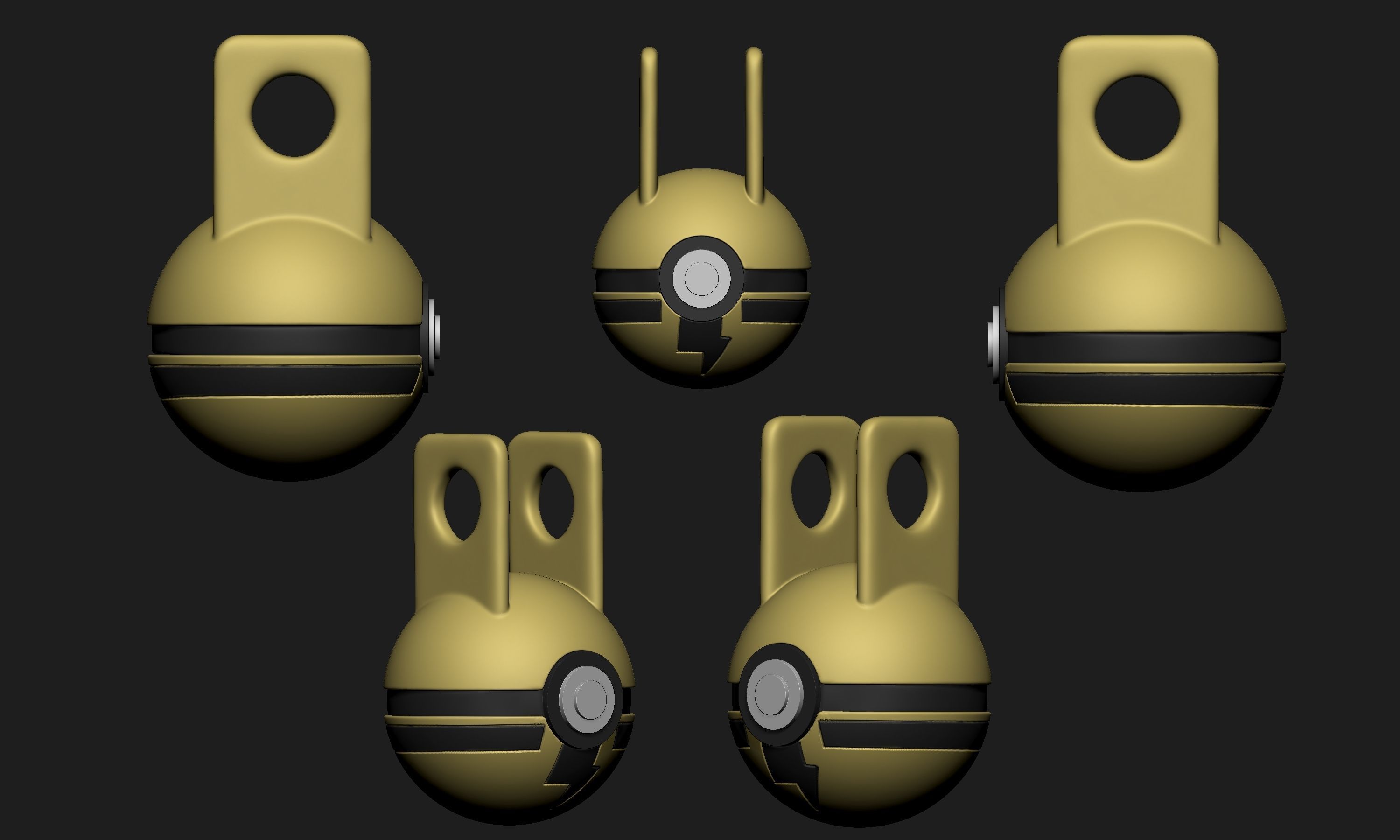 Pokemon Elekid Pokeball 3D model 3D printable | CGTrader