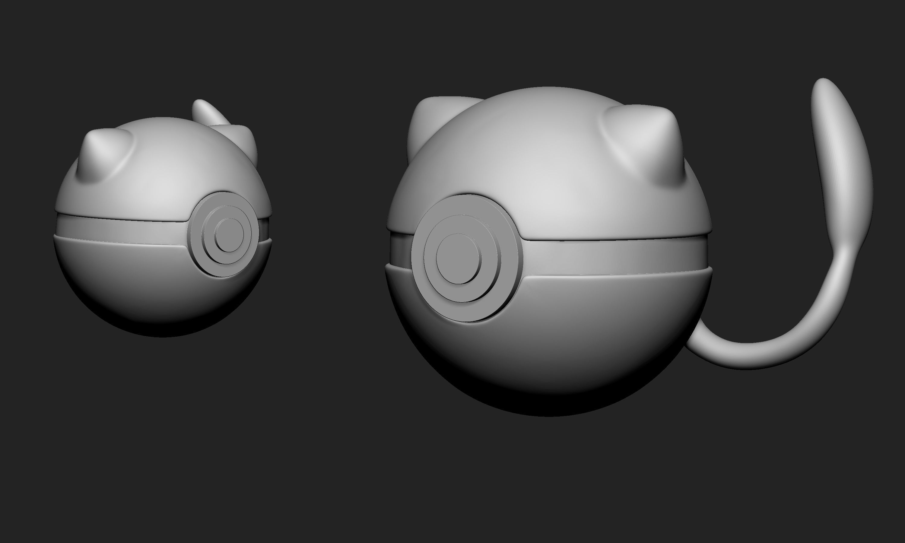 Pokemon Mew Pokeball 3D model 3D printable | CGTrader