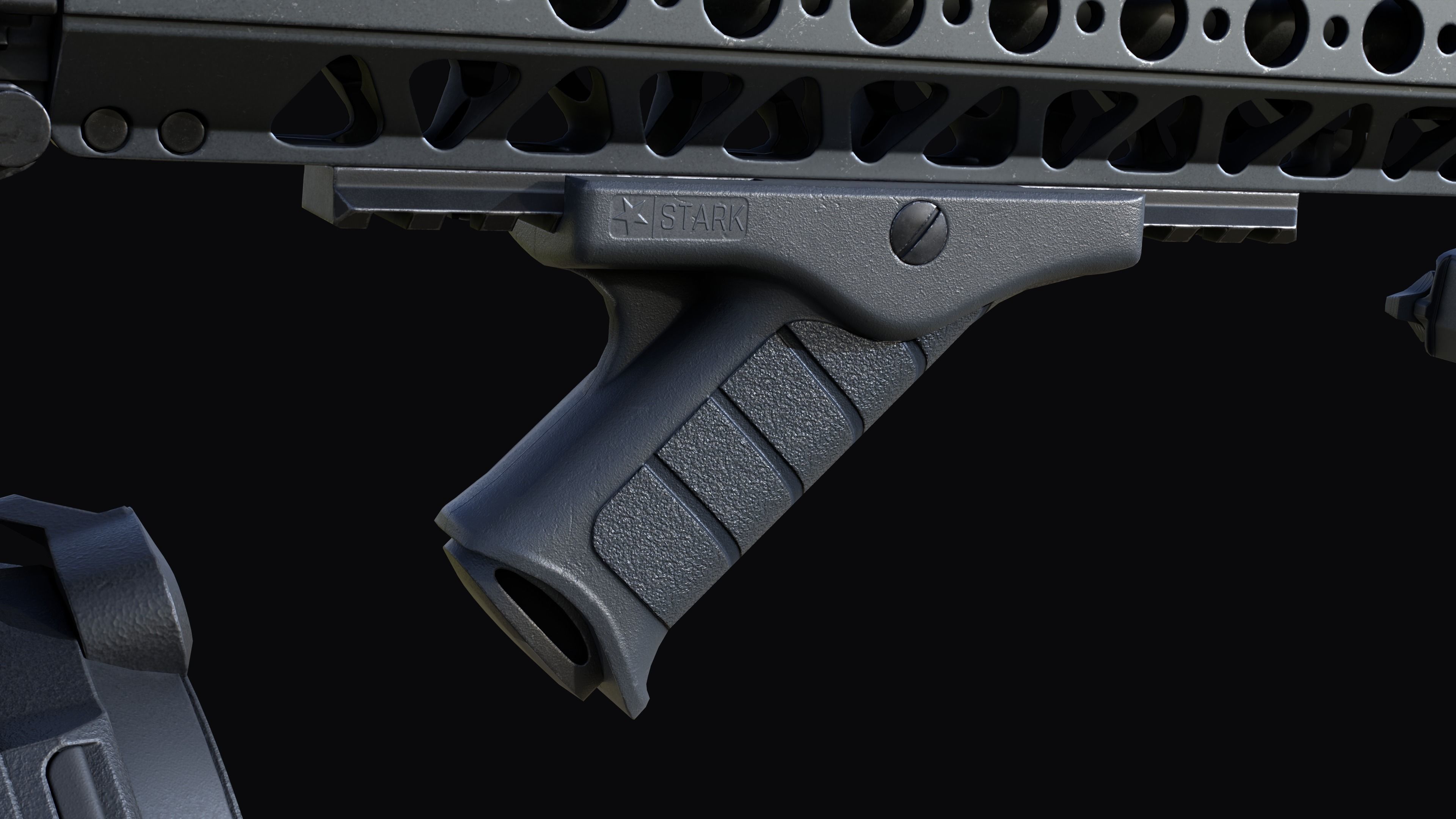 3D model Tactical modular assault rifle Colt M4A1 Custom VR / AR / low ...