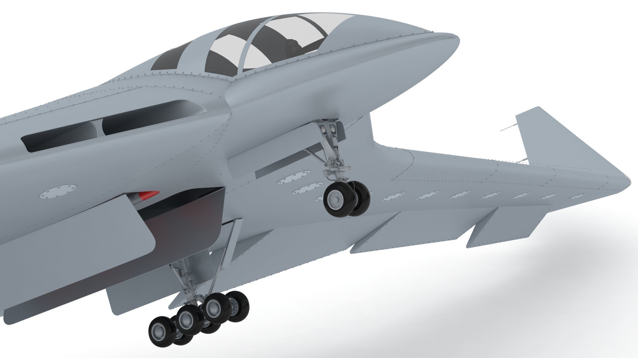 3D model Tupolev PAK DA Low Poly PBR Realistic VR / AR / low-poly ...