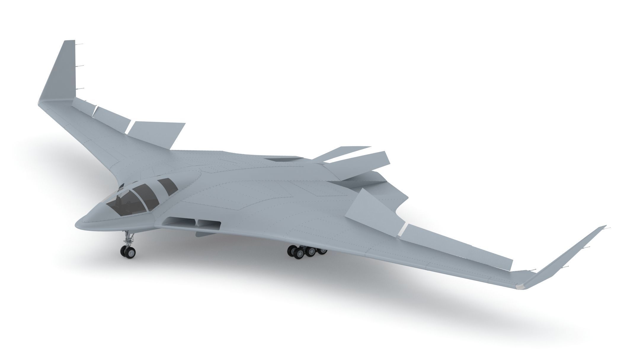 3D model Tupolev PAK DA Low Poly PBR Realistic VR / AR / low-poly ...