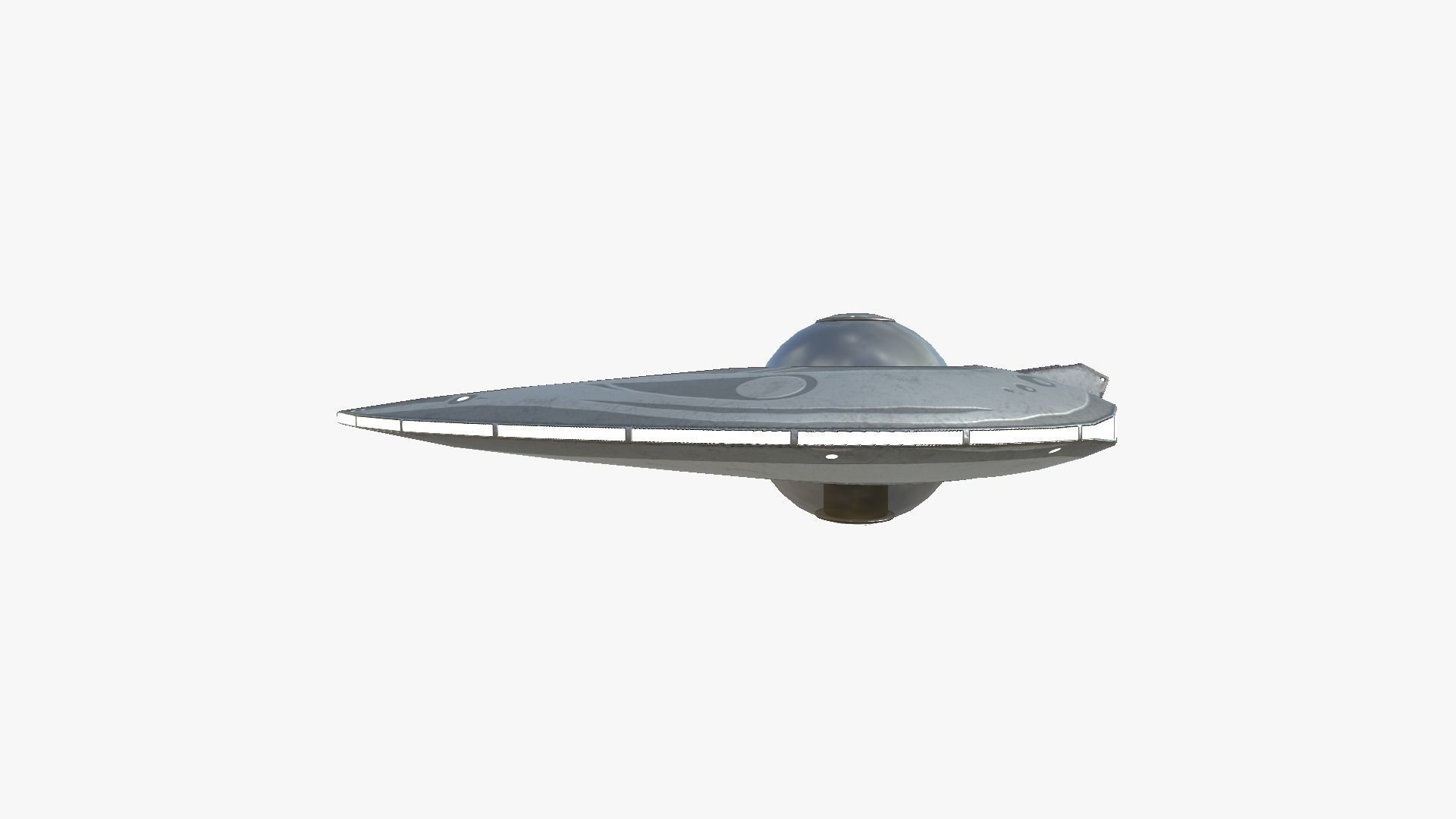 3D model Alien Spaceship UFO I01 Steel - Sci Fi Spacecraft Design VR ...