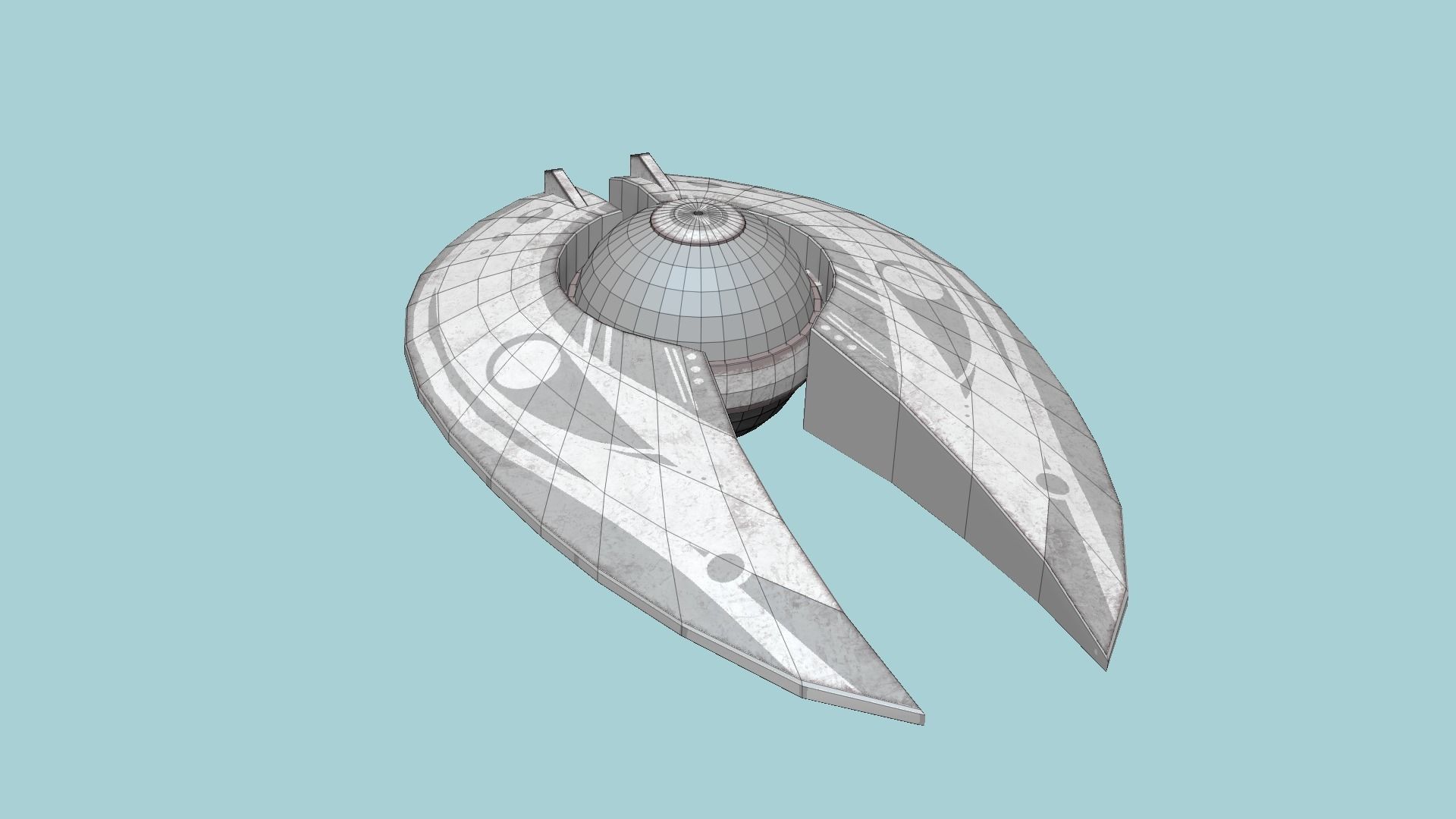 3D model Alien Spaceship UFO I01 Steel - Sci Fi Spacecraft Design VR ...