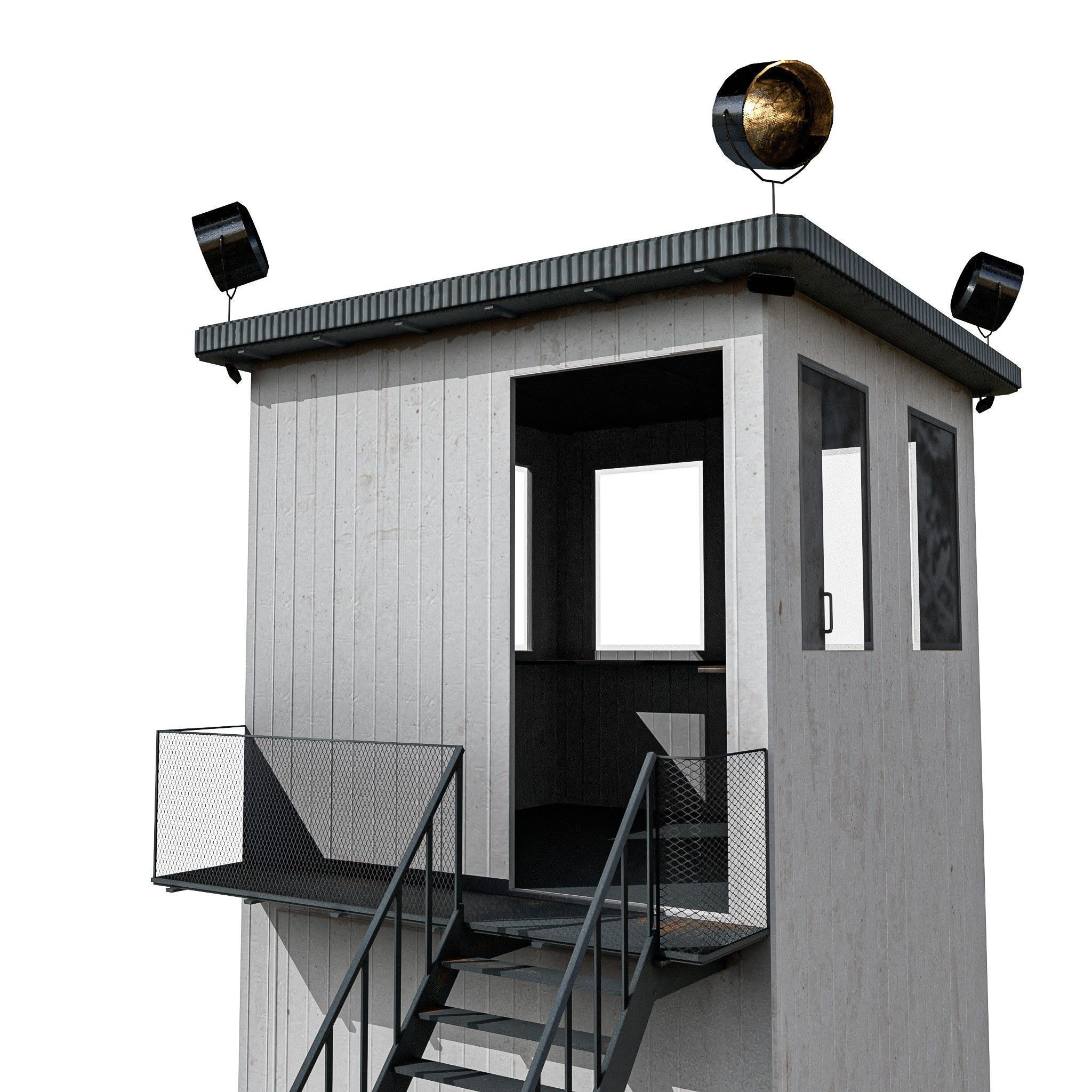 3D model Security Watch Tower 2 Types VR / AR / low-poly | CGTrader