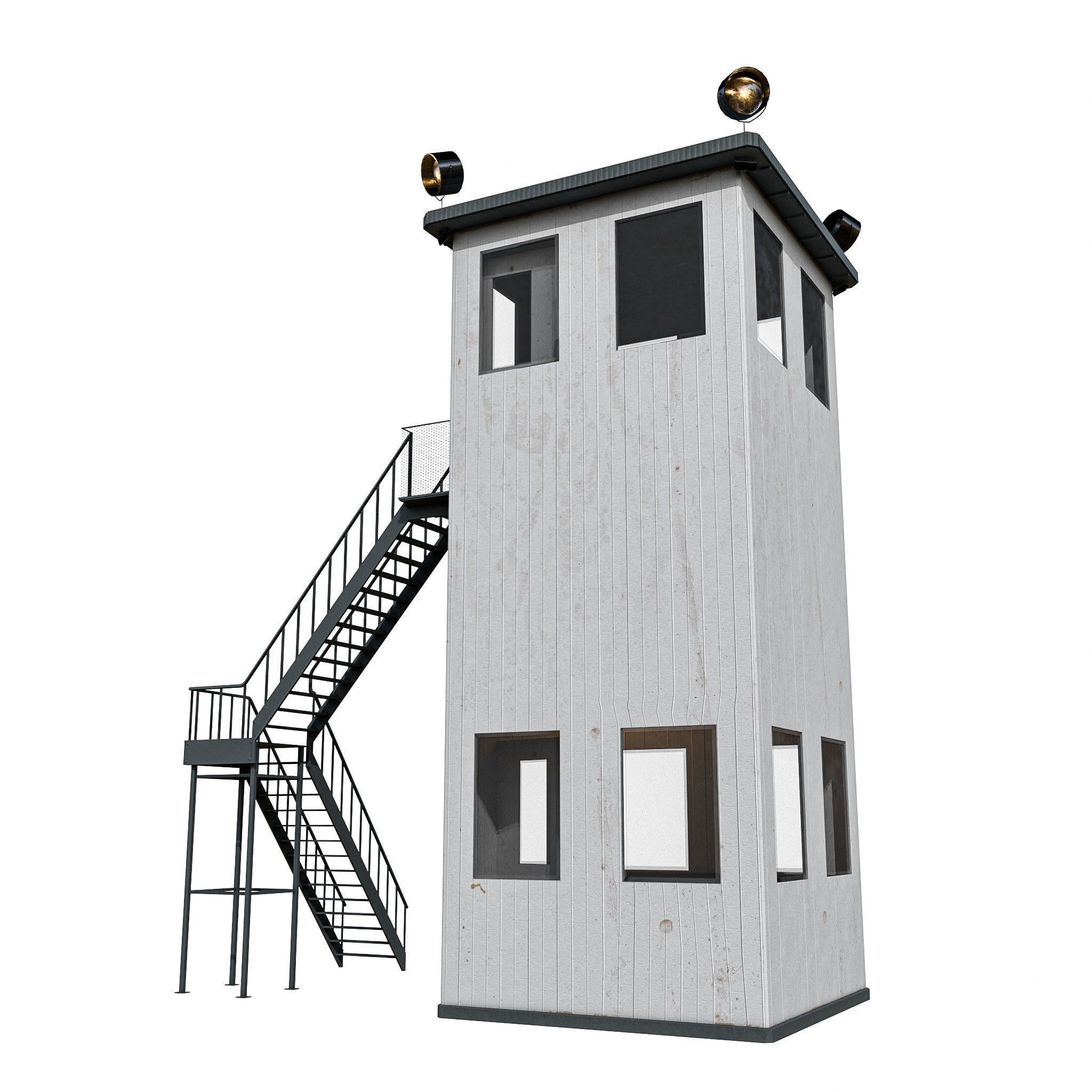 3D model Security Watch Tower 2 Types VR / AR / low-poly | CGTrader