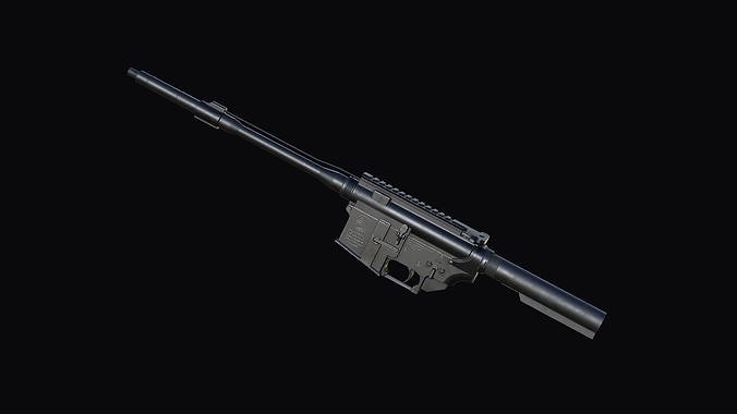 3D model M4A1 receiver with barrel VR / AR / low-poly | CGTrader