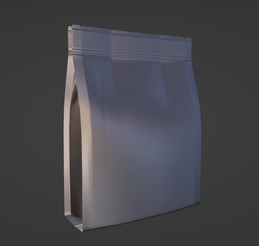 3D model Food cover packaging packet coffee chips dry fruits VR / AR ...