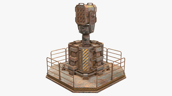 Rusty Turret-1-V1 3D model | CGTrader