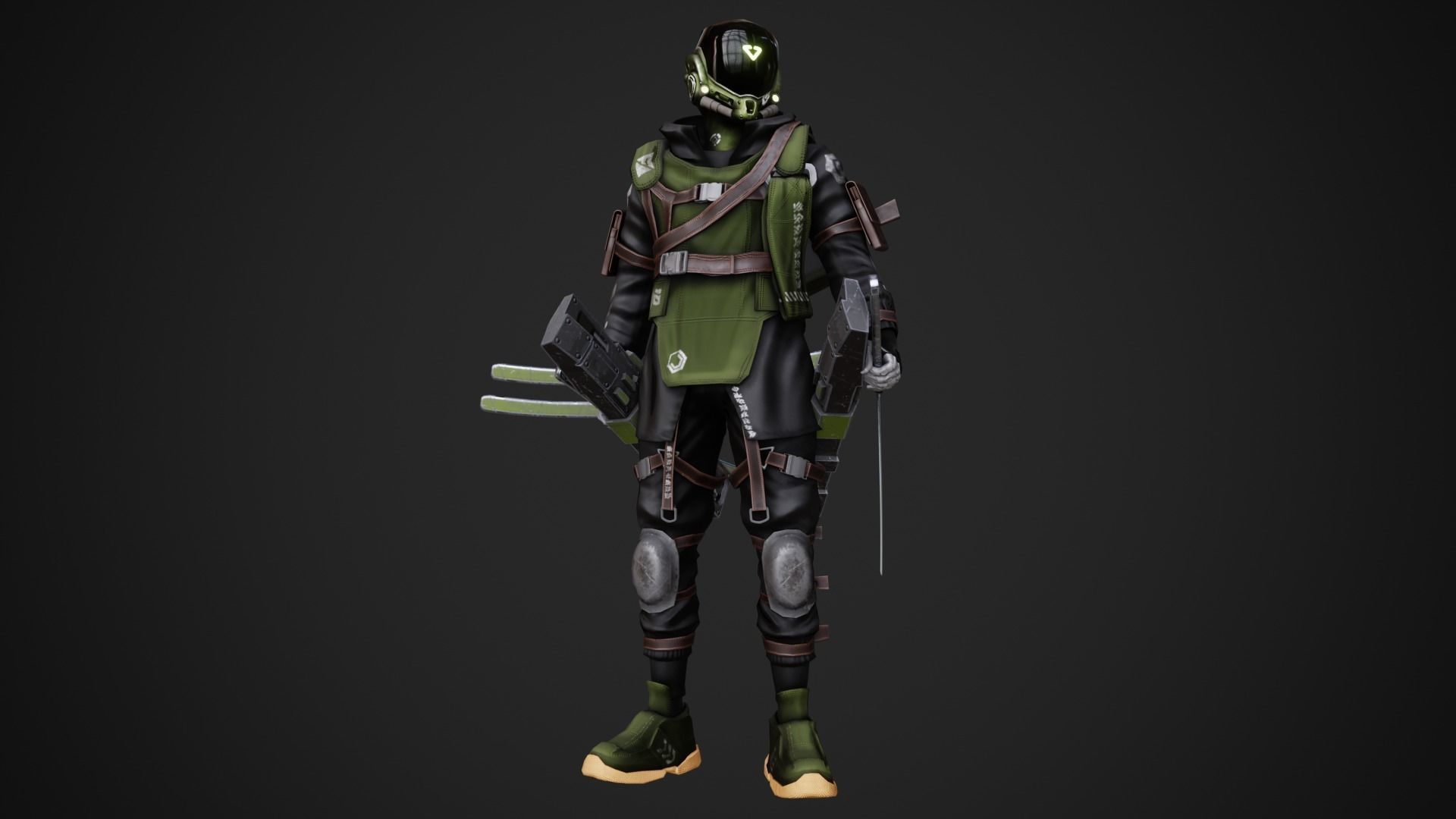 3D model Cyberpunk Rezin Robot VR / AR / low-poly | CGTrader