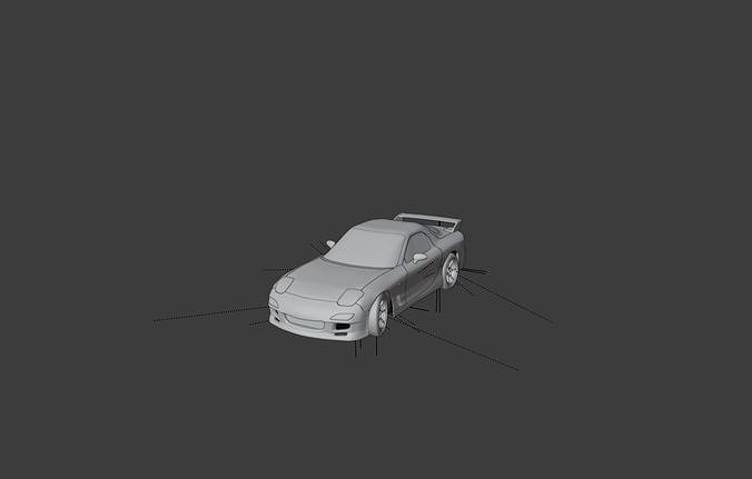 rx7 car free 3D model | CGTrader