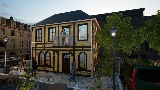 3D model GERMANY BUILDING VR / AR / low-poly | CGTrader