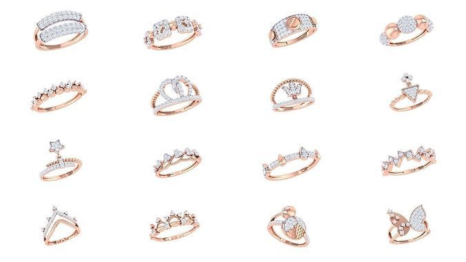 100 Women Engagement Wedding Rings Collection | CGTrader