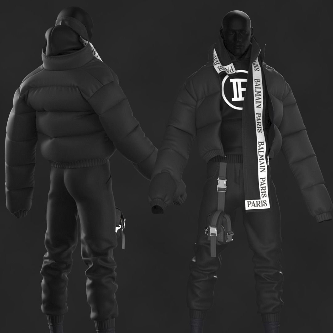 Technical Outfit Male OBJ mtl FBX ZPRJ 3D model | CGTrader