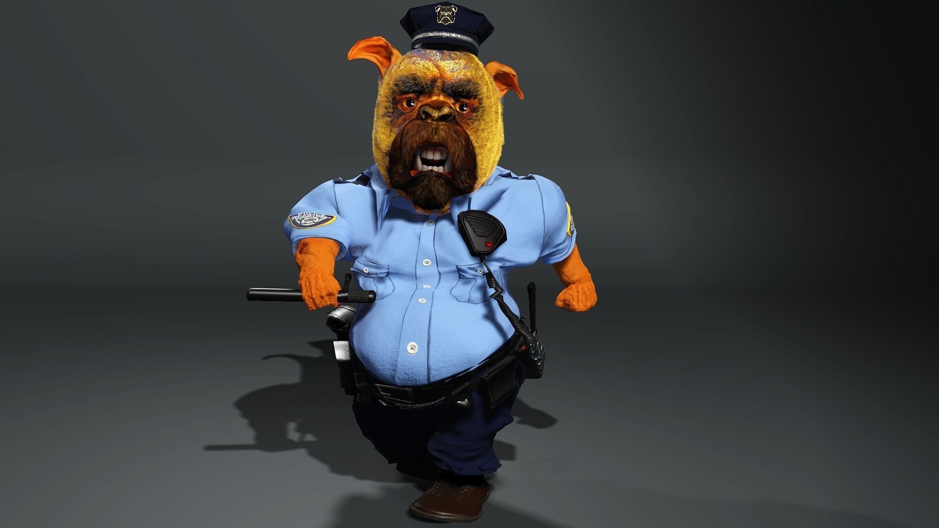 dog cop High quality character full Rigged and Animated 3D model 3D ...