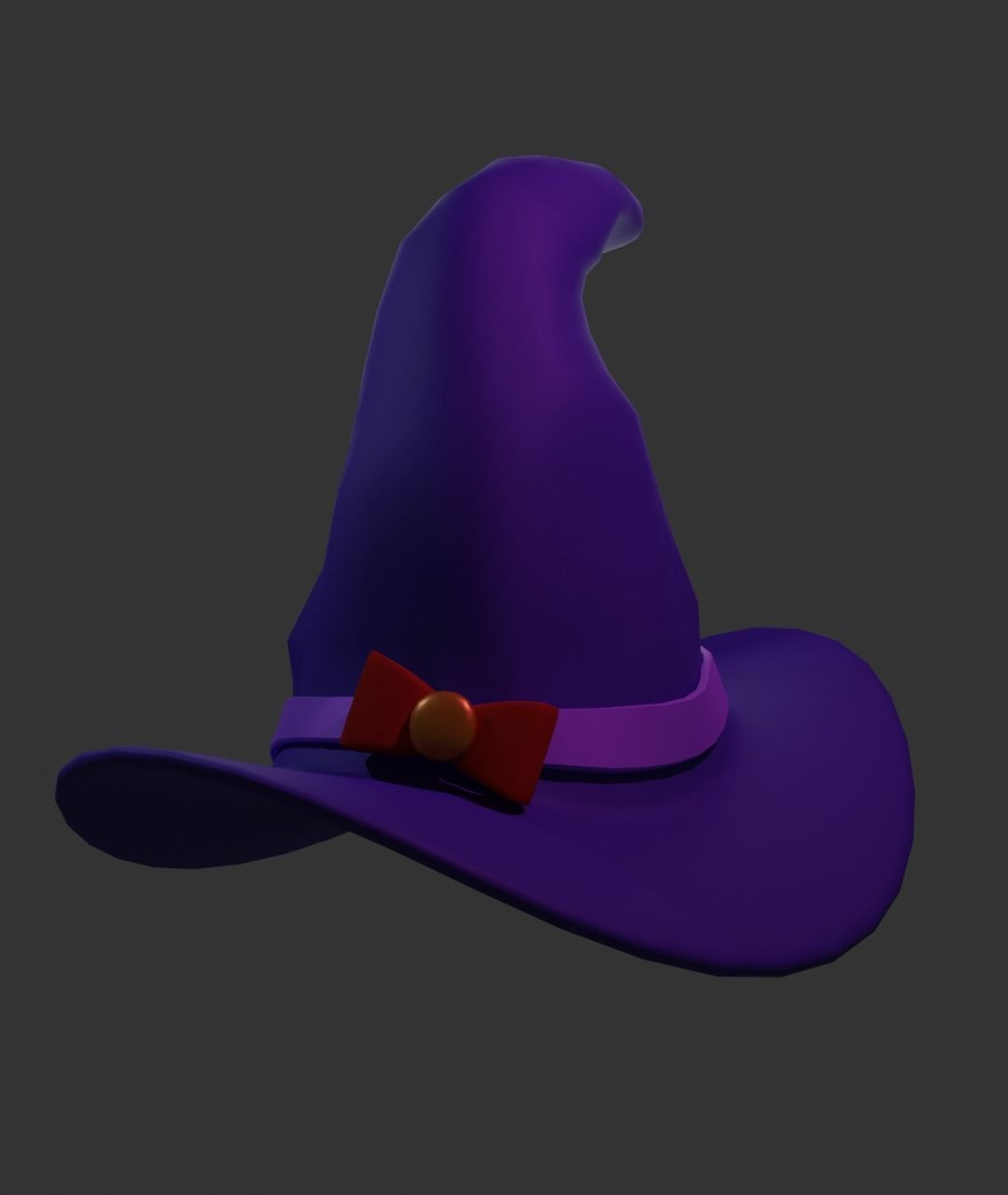 Cute purple hat 3D model animated | CGTrader