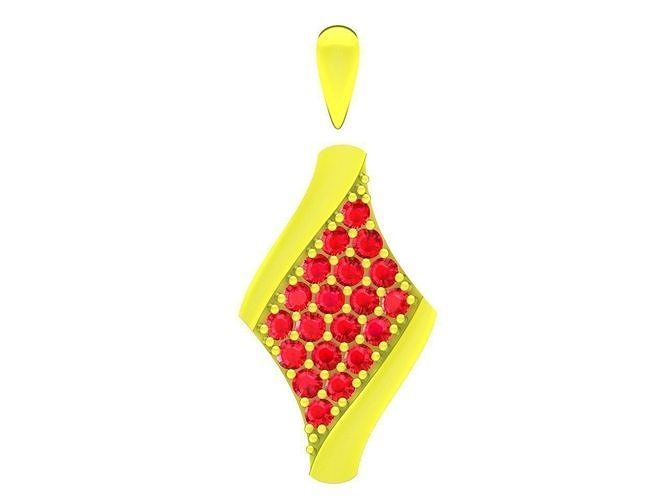 4695 korean diamond women pendant 4596 3D model 3D printable | CGTrader