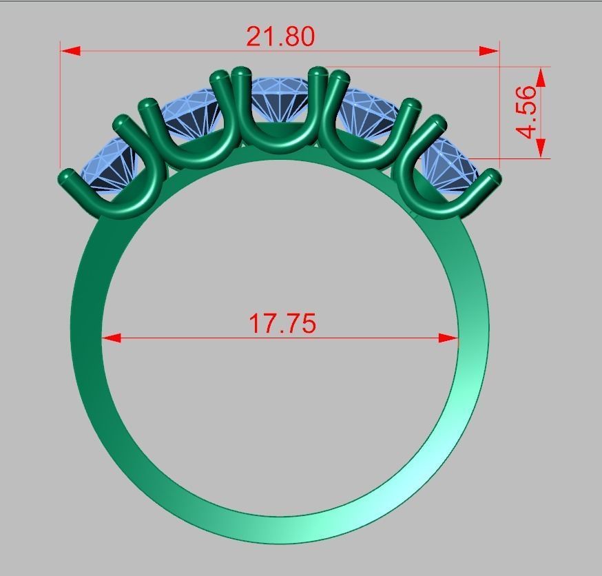 Diamond ring 3D model 0291 3D printable model 3D model 3D printable | CGTrader