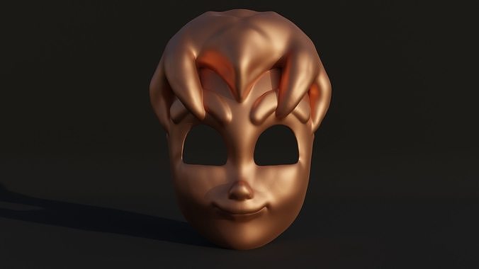 Anime Face Cosplay Mask 3D model 3D printable | CGTrader