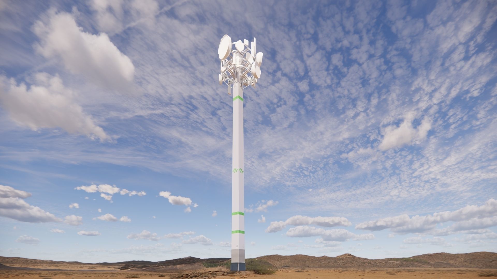 Sci-fi Communication Tower v2 004 3D model | CGTrader