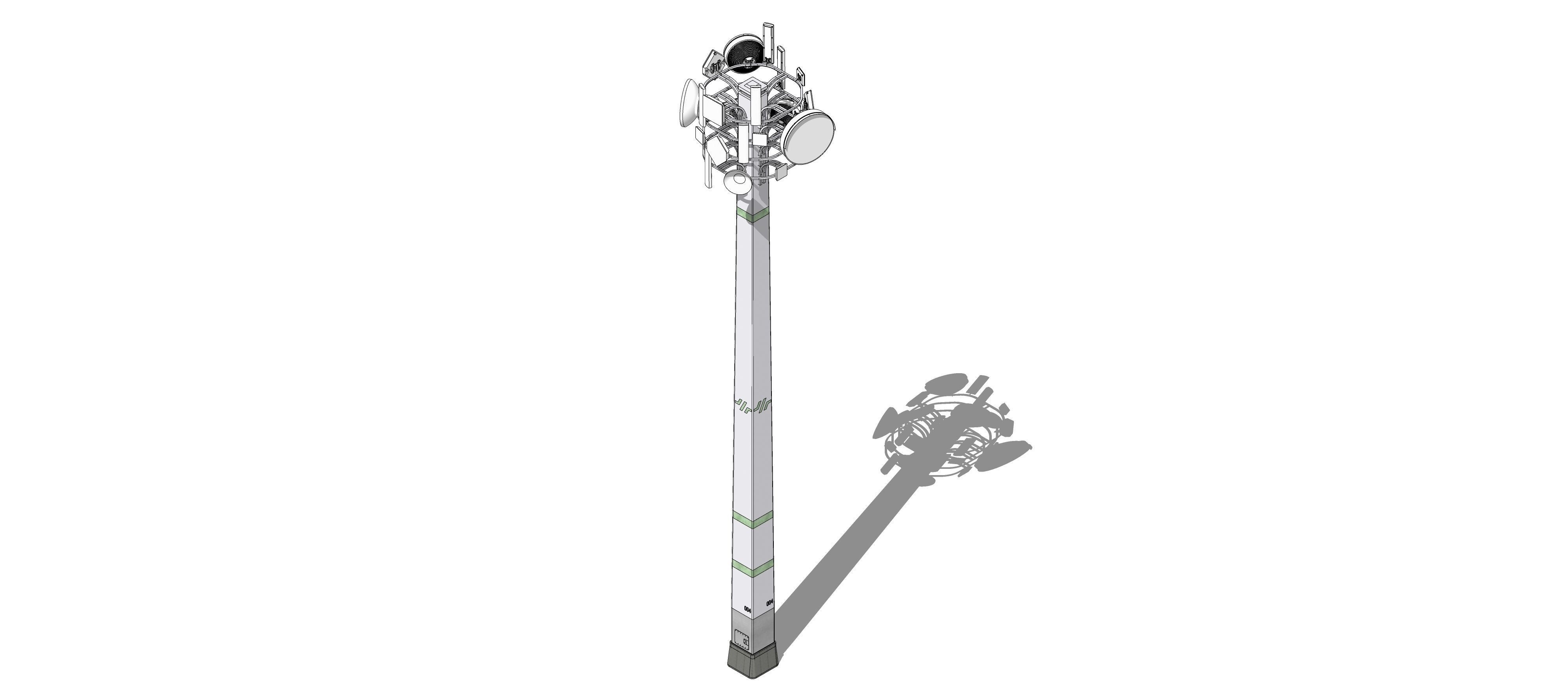Sci-fi Communication Tower v2 004 3D model | CGTrader