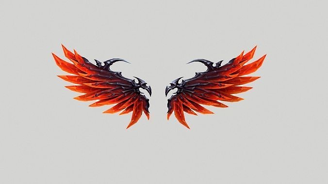 3D model Fire Metal Wing VR / AR / low-poly | CGTrader