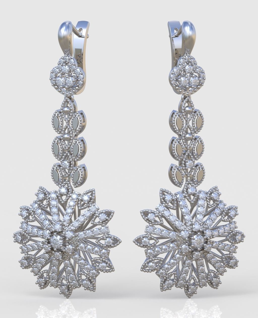 Earring 3D model 3D printable model 0226 9 free 3D model 3D printable ...