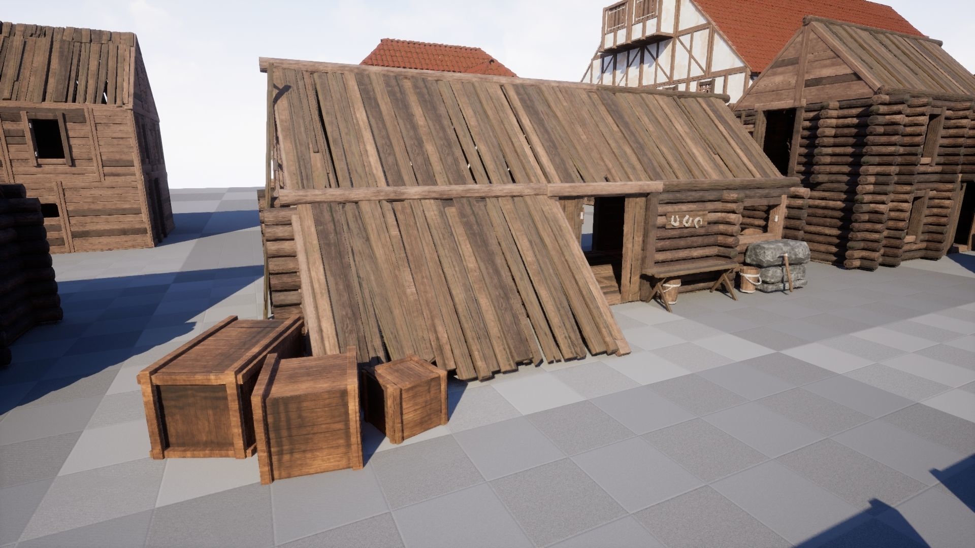 3D model Modular Medieval Environment VR / AR / low-poly | CGTrader