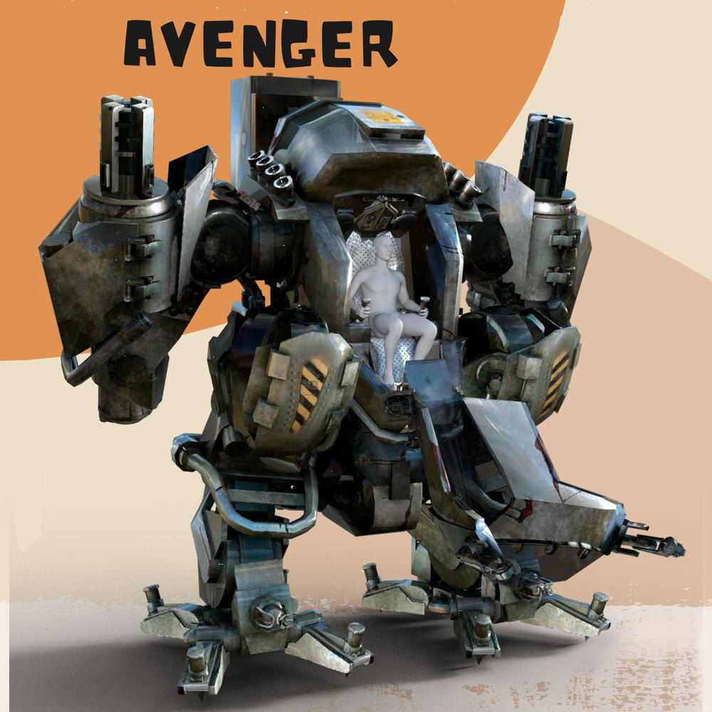 Robot Avenger in obj and fbx formats 3D model rigged | CGTrader
