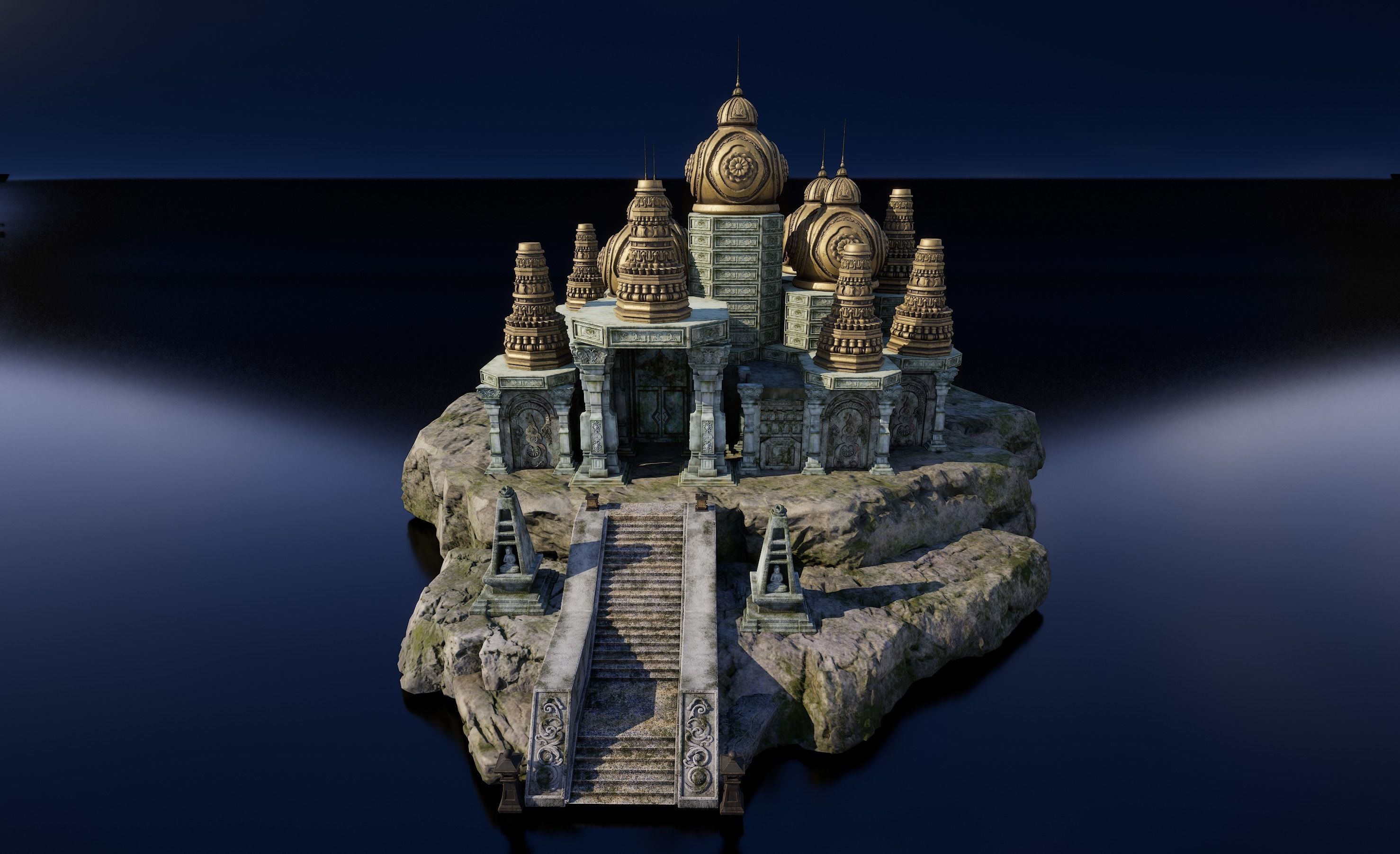 Temple Of Gods Modular Package 3D model | CGTrader