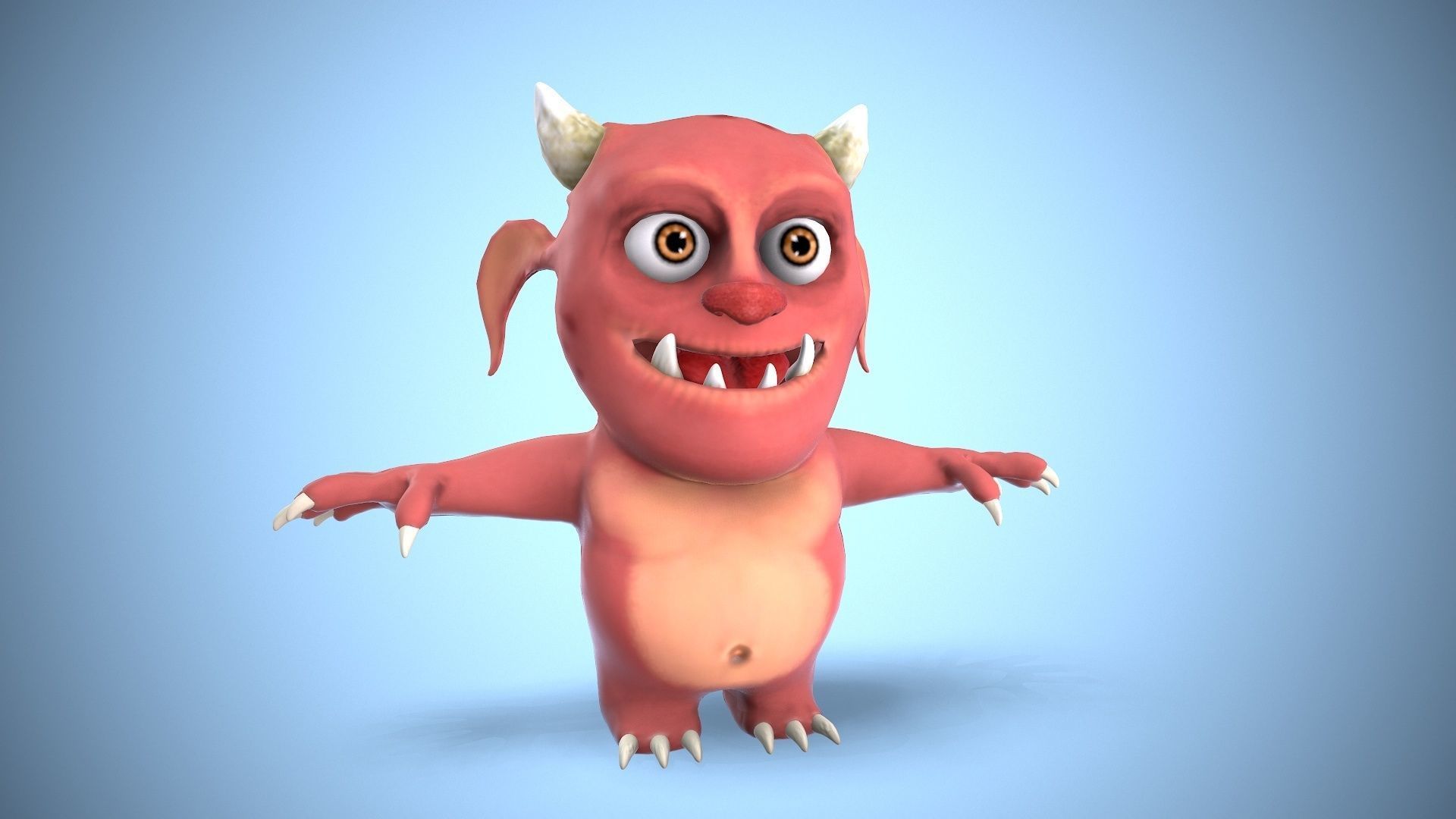3D model Cartoon little devil VR / AR / low-poly | CGTrader