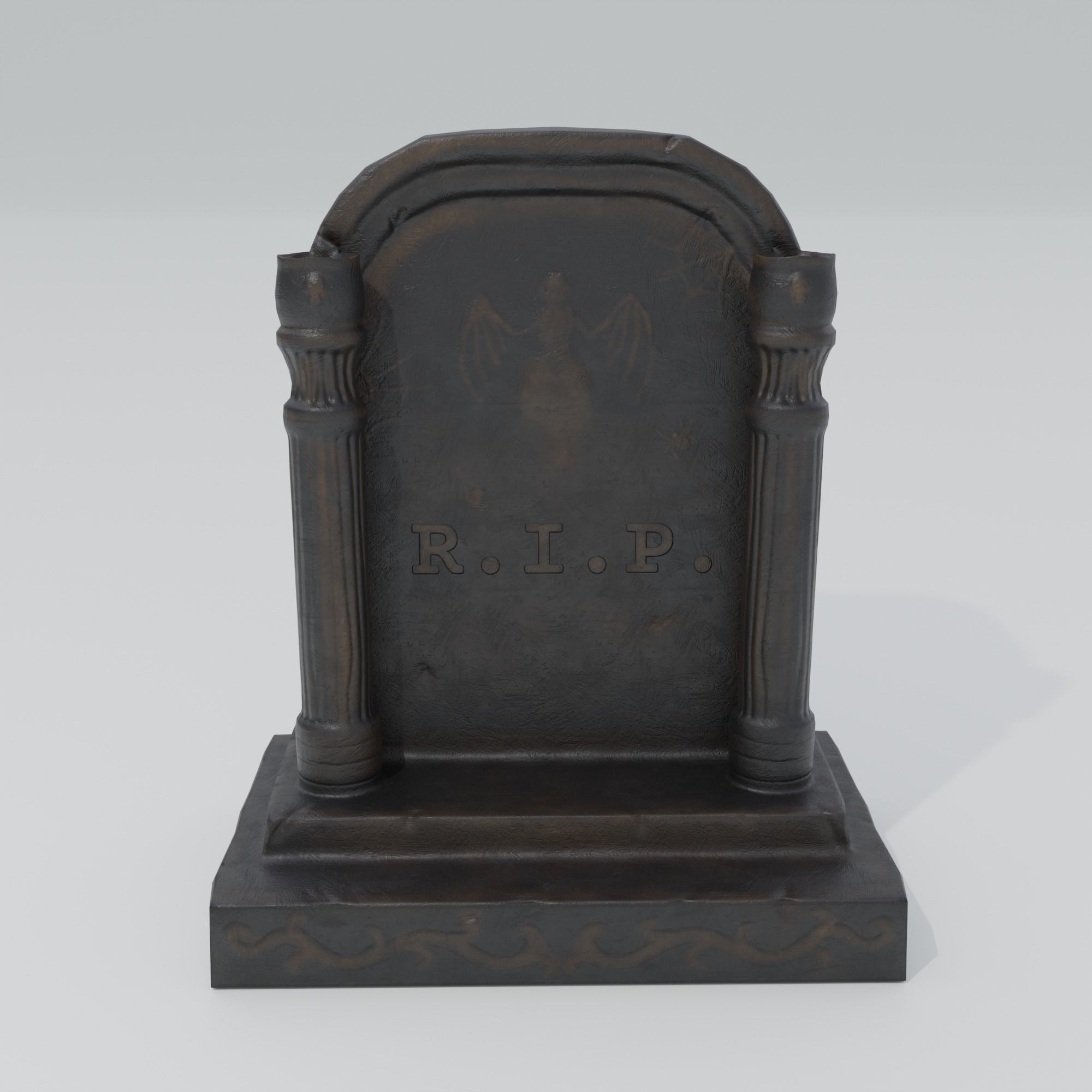 3D model Low Poly game-ready Gothic Tombstone VR / AR / low-poly | CGTrader