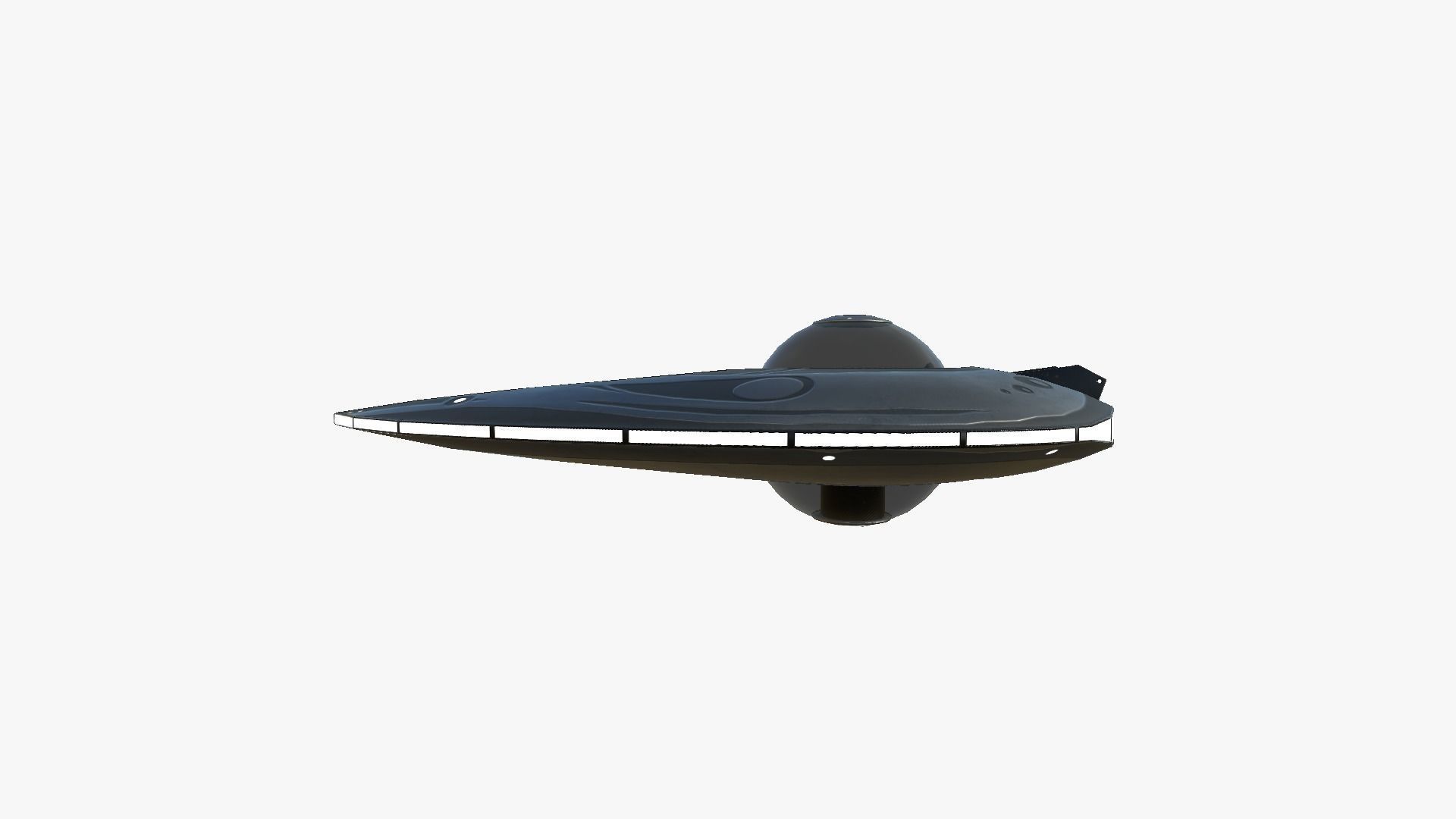 3D model Alien Spaceship UFO I03 Dark Steel - Sci Fi Spacecraft Design ...