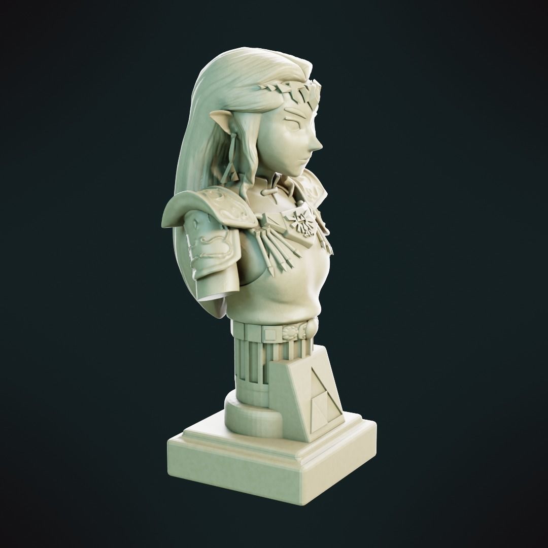 Princess Zelda bust 3D model 3D printable | CGTrader