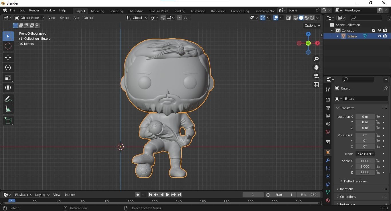 Lionel Messi World Cup funko 3D model 3D printable | CGTrader