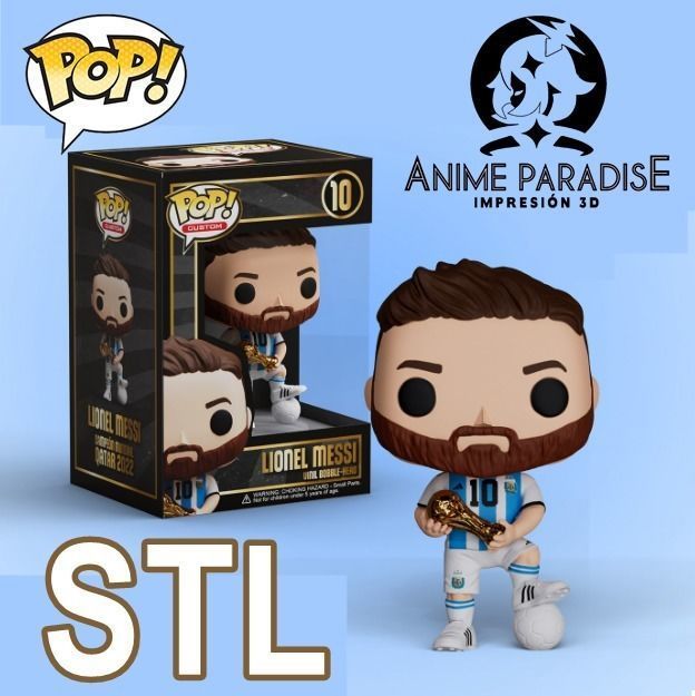 Lionel Messi World Cup funko 3D model 3D printable | CGTrader