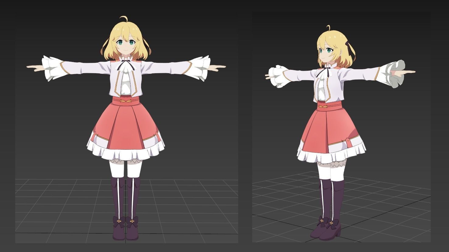 Anisphia Magical Revolution VRChat 3D model rigged | CGTrader