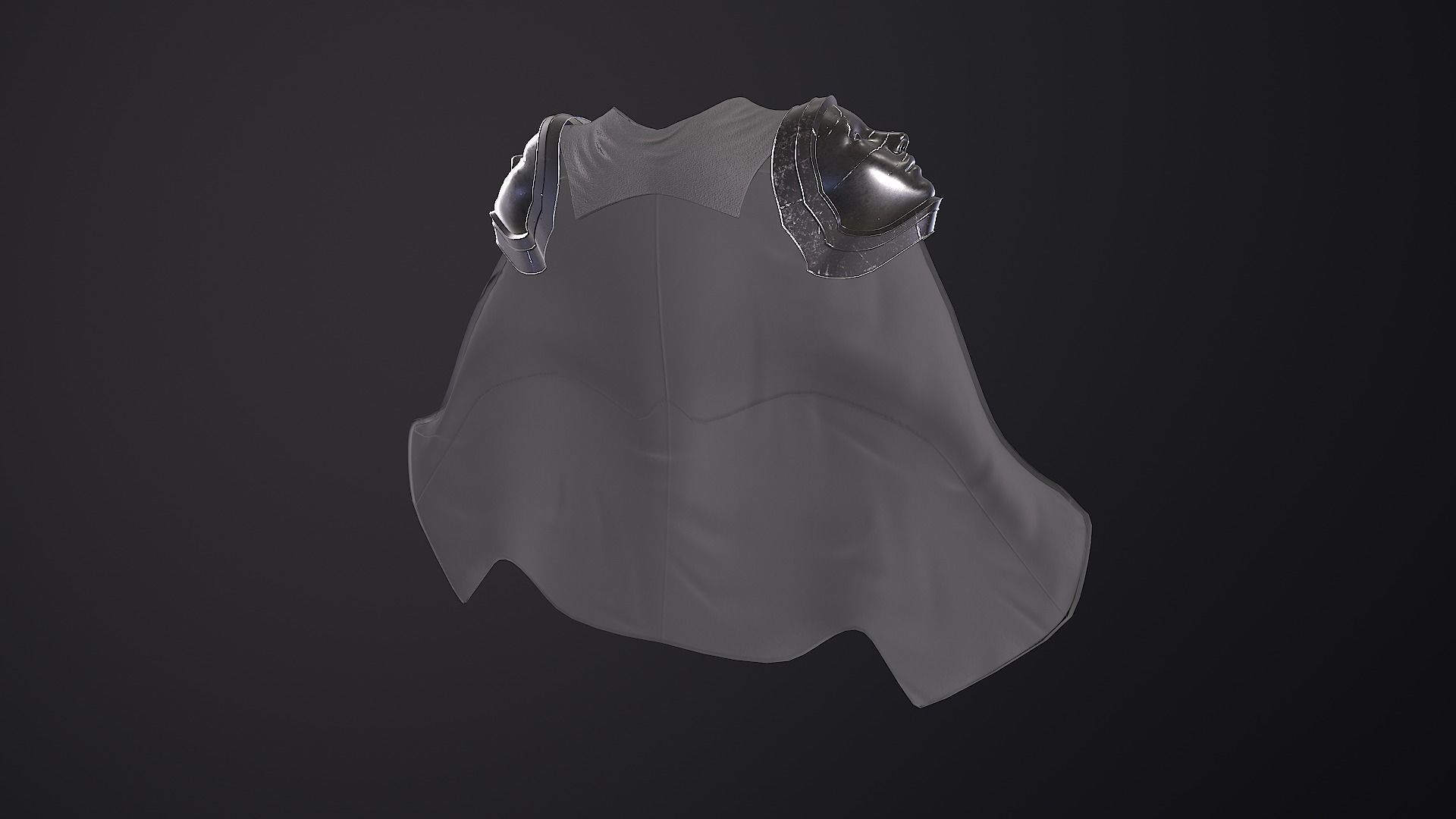 3D model female medieval metal knight chest armor VR / AR / low-poly ...