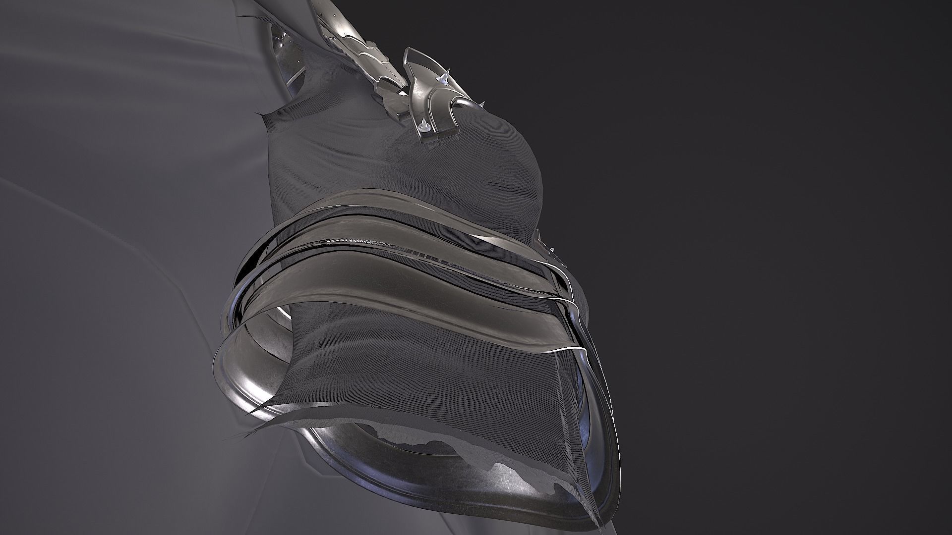 3D model female medieval metal knight chest armor VR / AR / low-poly ...