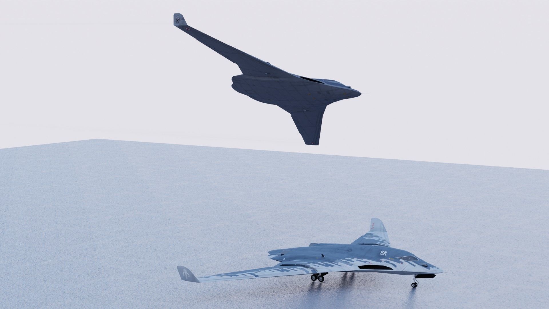 3D model Tupolev PAK DA Envoy VR / AR / low-poly | CGTrader