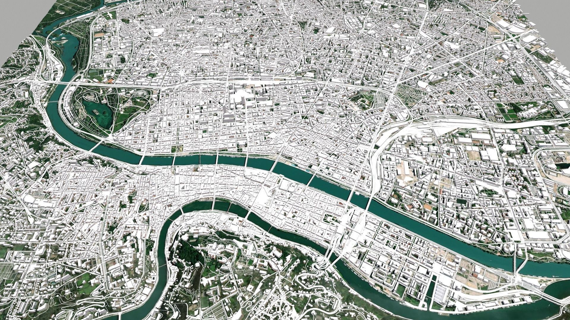 Cityscape Lyon France 3D model | CGTrader
