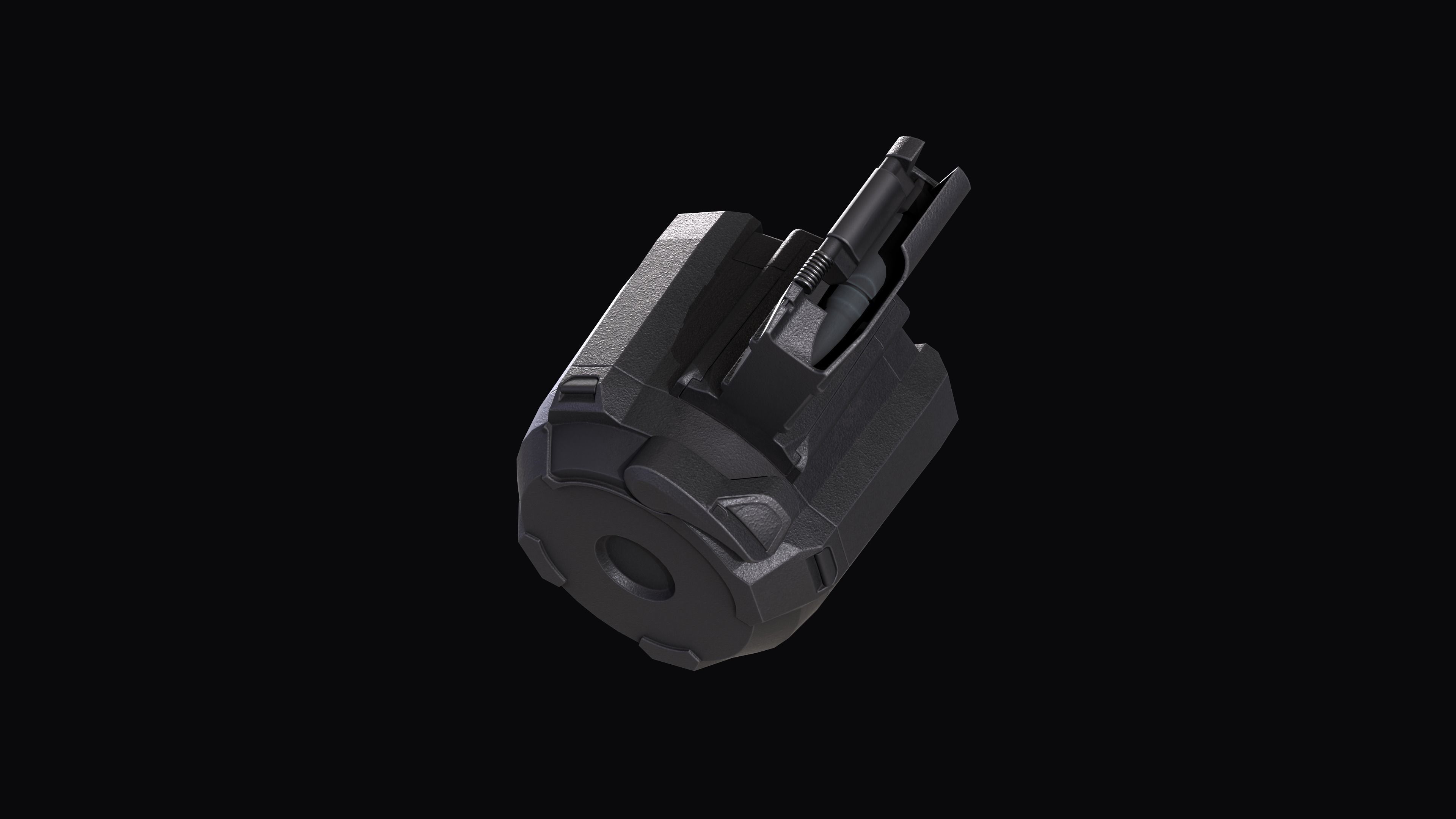 3D model AR M4 - Magpul PMAG D-60 STANAG magazine VR / AR / low-poly ...
