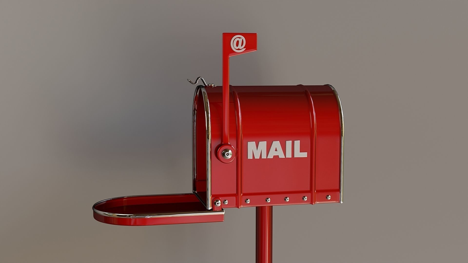 Metal stationary mail box 3D model | CGTrader