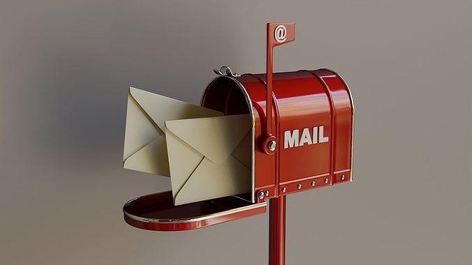 Metal stationary mail box 3D model | CGTrader
