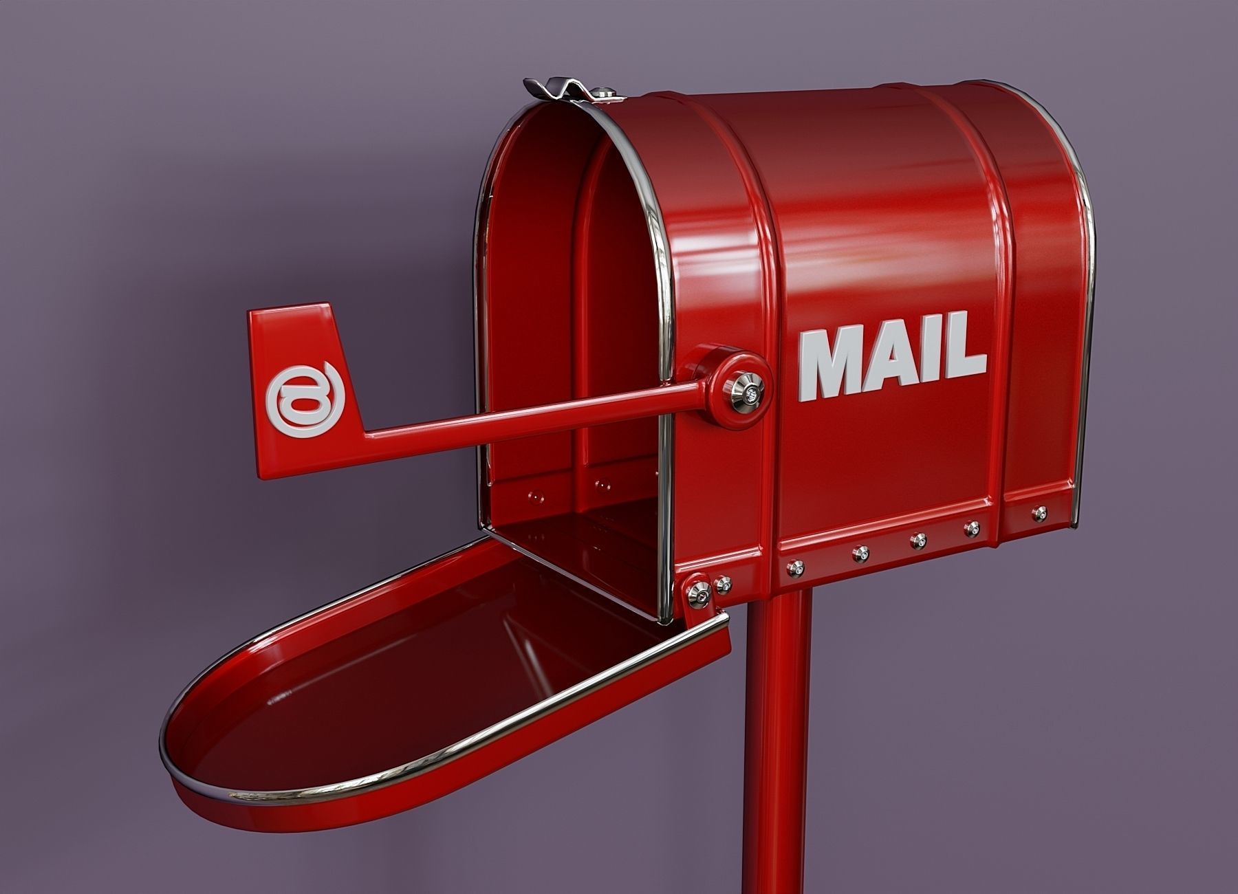Metal stationary mail box 3D model | CGTrader